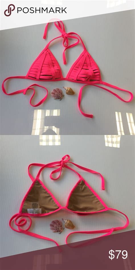 Beach Bunny Hot Pink Bikini Top Size Xs New Hot Pink Bikini Top