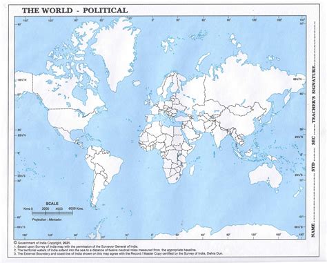 Political Map Of The World Pack Of 100 Stationerydukan