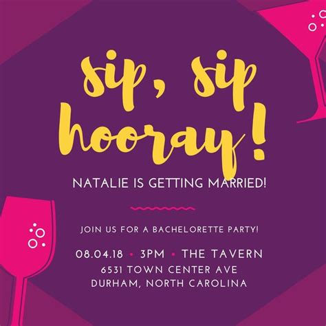Free Printable Bachelorette Party Invitation Templates Canva