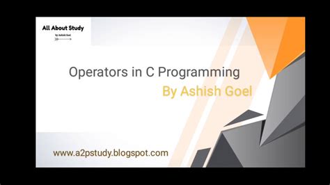 Operators In C Language Types Of Operators In C Language What Is