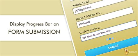 displaying progress bar on form submission using jquery