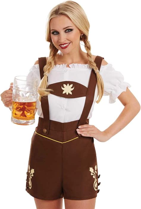Fun Shack Womens Lederhosen Costume Adults German Oktoberfest Bavarian