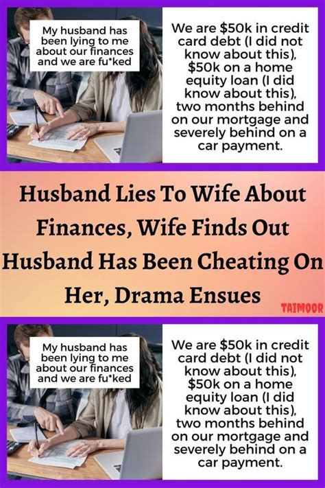 Husband Lies To Wife About Finances Wife Finds Out Husband Has Been
