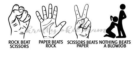 Rock Paper Scissors Blowjob Blowjob Svg Etsy