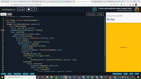 how to add multiple text values to appbar flutter stack overflow