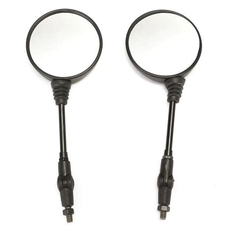 Pair Motorcycle Rear View Mirror 10mm Folding Side Rearview Mirrors For