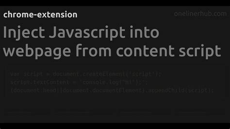 inject javascript into webpage from content script chrome extension