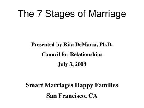 Ppt The 7 Stages Of Marriage Powerpoint Presentation Free Download