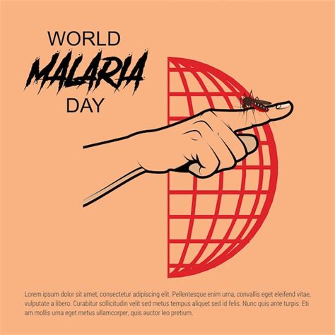 Ilustração Vetorial Do Dia Mundial Da Malária Adequada Para Cartaz De