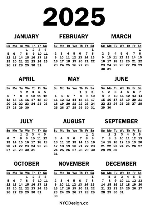 2025 Printable Calendar Your Comprehensive Guide To A Well Organized