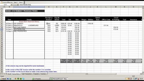 free vat return spreadsheet template throughout business