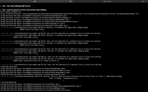 execution failed for task android gcanvas library