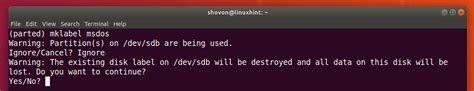 how to use parted on linux linux hint
