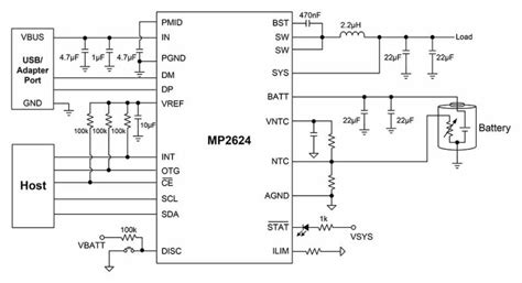 Mp2624 Switching Chargers I2c Controlled 4 5a Single Cell Usb