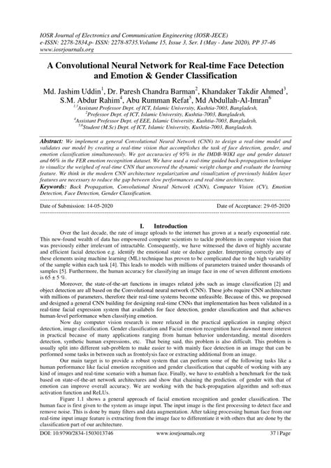 Pdf A Convolutional Neural Network For Real Time Face Detection And