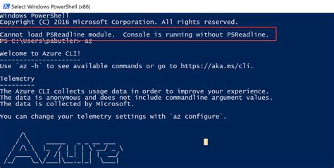 how to solve the “cannot load psreadline module” error when installing