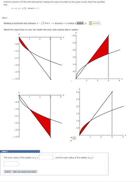 Solved Find The Volume V Of The Solid Obtained By Rotating