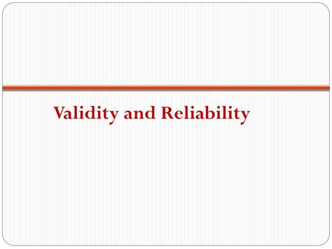 Ppt Validity And Reliability Powerpoint Presentation Free Download