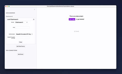 run elasticsearch in docker and query with datastation datastation