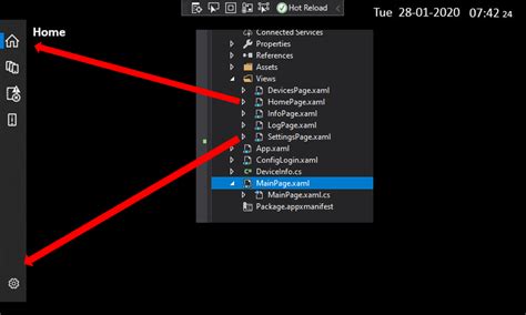 uwp c how to use routine from different page stack overflow