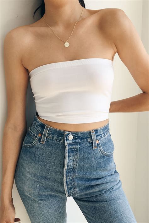 Basic Tube Top Tube Top Outfits Top Outfits Fashion