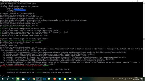 angular failed to install cordova plugin firebase cordovaerror
