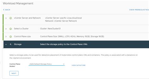 configure vmware vsphere with tanzu workload management