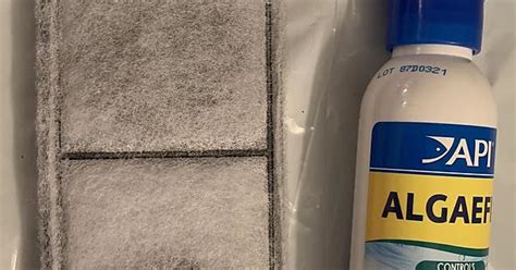 tall unused filter cartridge the algaefix is next to it for size