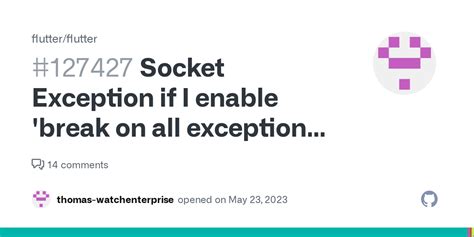 socket exception if i enable break on all exceptions in vs code