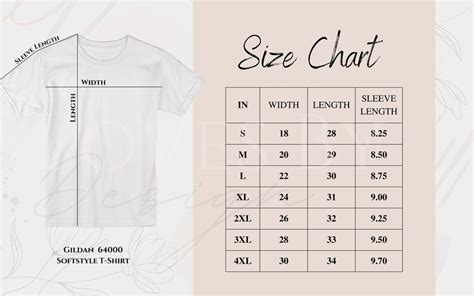 Gildan 64000 Size Chart Size Chart Centimeters And Inches Etsy Singapore