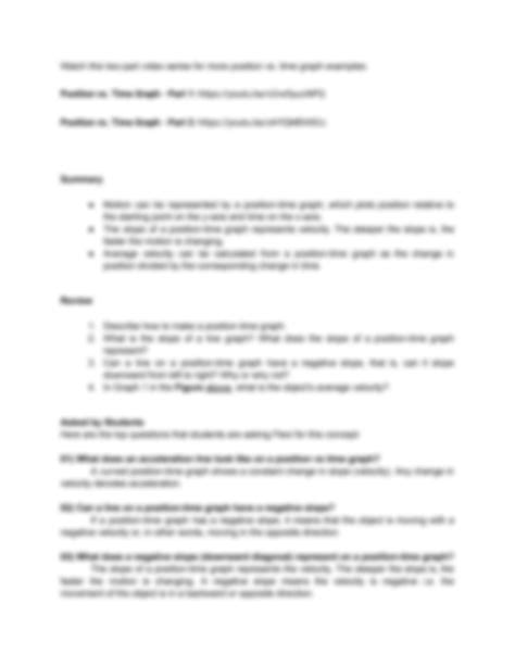 Solution Interpreting Position Vs Time Graphs A Comprehensive Guide