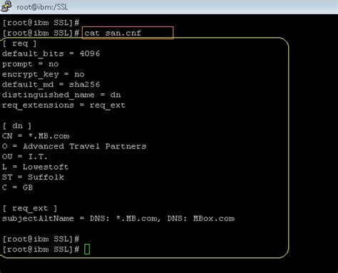 middlewarebox openssl commands for wildcard and san certificates