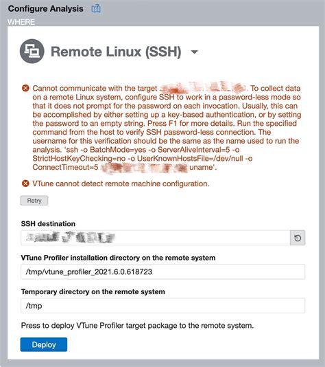 c intel vtune profiler error for mac cannot communicate with the