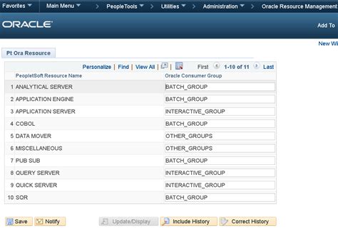 the peoplesoft dba blog peopletools 8 54 oracle resource manager
