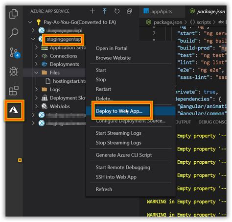 how to publish an angular app in azure linux web app
