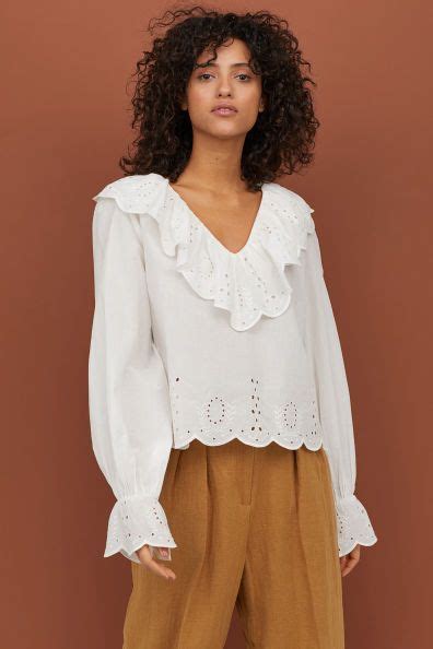 Blouse With Eyelet Embroidery Blouse Broderie Anglaise Fashion