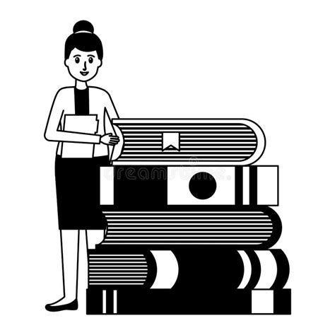 Teacher Woman Books Stock Illustration Illustration Of People 147185265