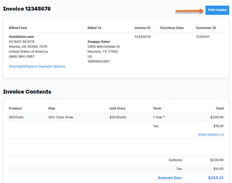 customer portal billing history hostgator support