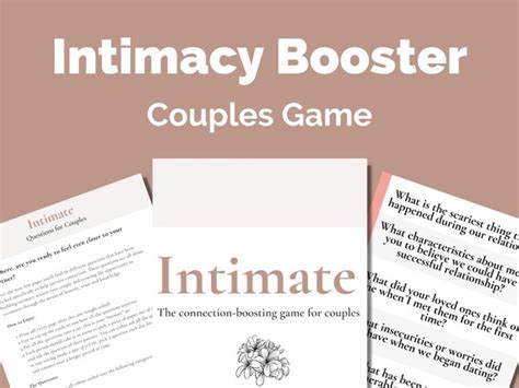 Couples Intimacy Cards Intimate Relationships Couples Etsy