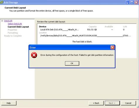 solved unable to create vmfs filesystem for new disk for esxi using