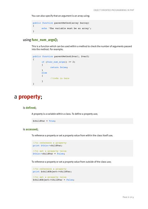 object oriented php cheat sheet speaker deck