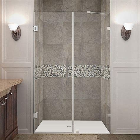 Dreamline Unidoor Lux 48 In X 72 In Frameless Hinged Shower Door In