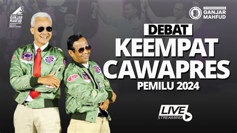 Live Debat Keempat Cawapres Pemilu 2024 Minggu 21 Januari 2024