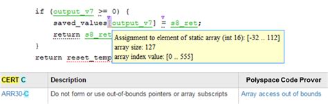 addressing security — cert c conformity with polyspace static analysis