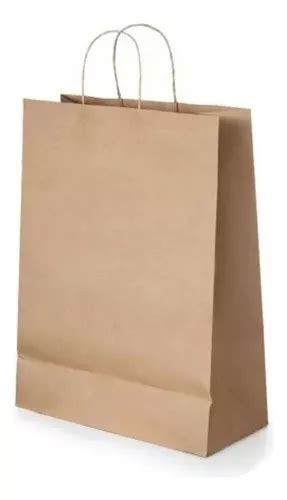 Bolsa De Papel Marrón 41x30x12 Pack 50 Unidades Cuotas Sin Interés