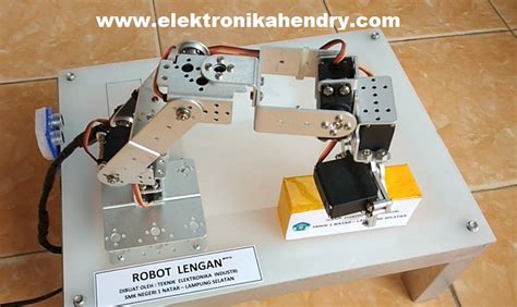 cara merakit robot lengan menggunakan 6 buah motor servo elektronika