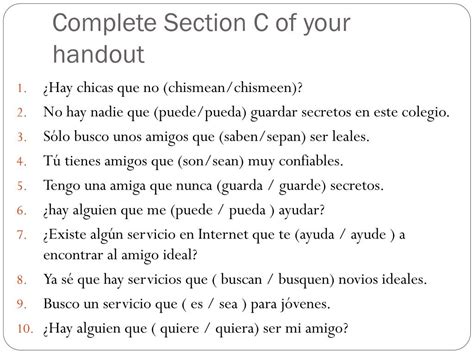 Ppt Subjunctive W Indefinite And Non Existent Antecedents Powerpoint