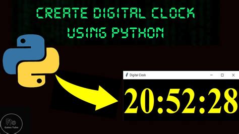 create digital clock using python with source code youtube
