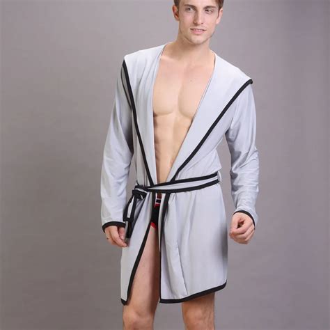 2013 Summer Male Bathrobe Viscose Sexy Robe Lounge Mens Loose Long