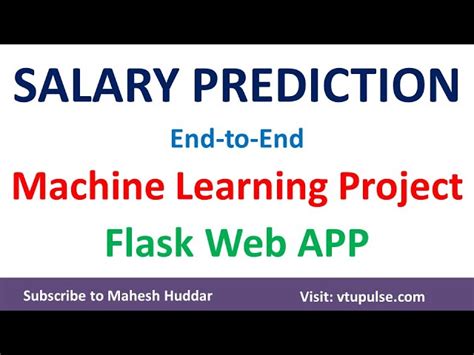 machine learning projects video tutorial vtupulse